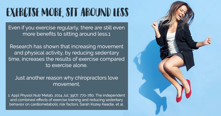 Exercise More, Sit Around Less – Be Healthy Today
